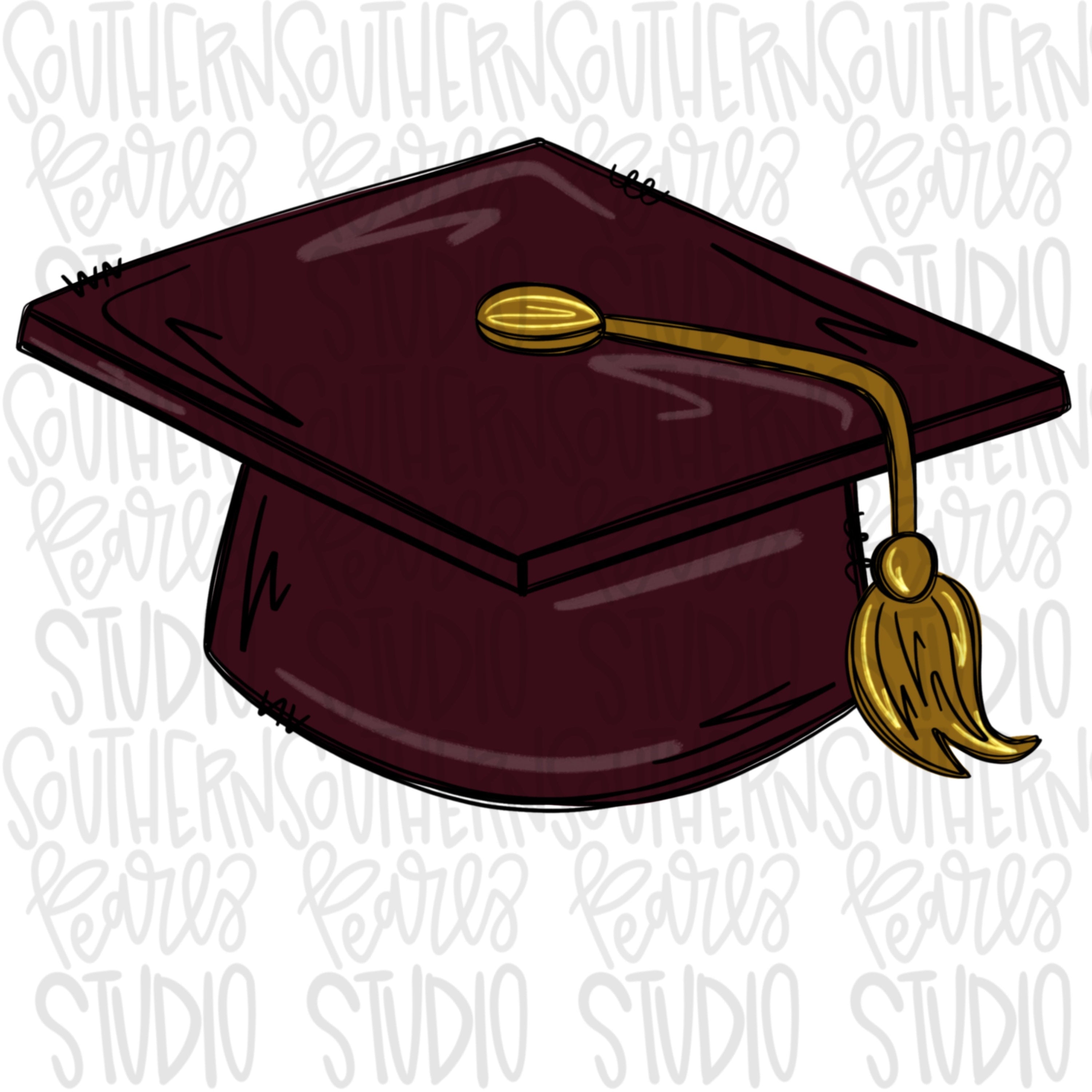 Graduation cap/hat Maroon | Senior | Preschool | Kindergarten | Sublim ...