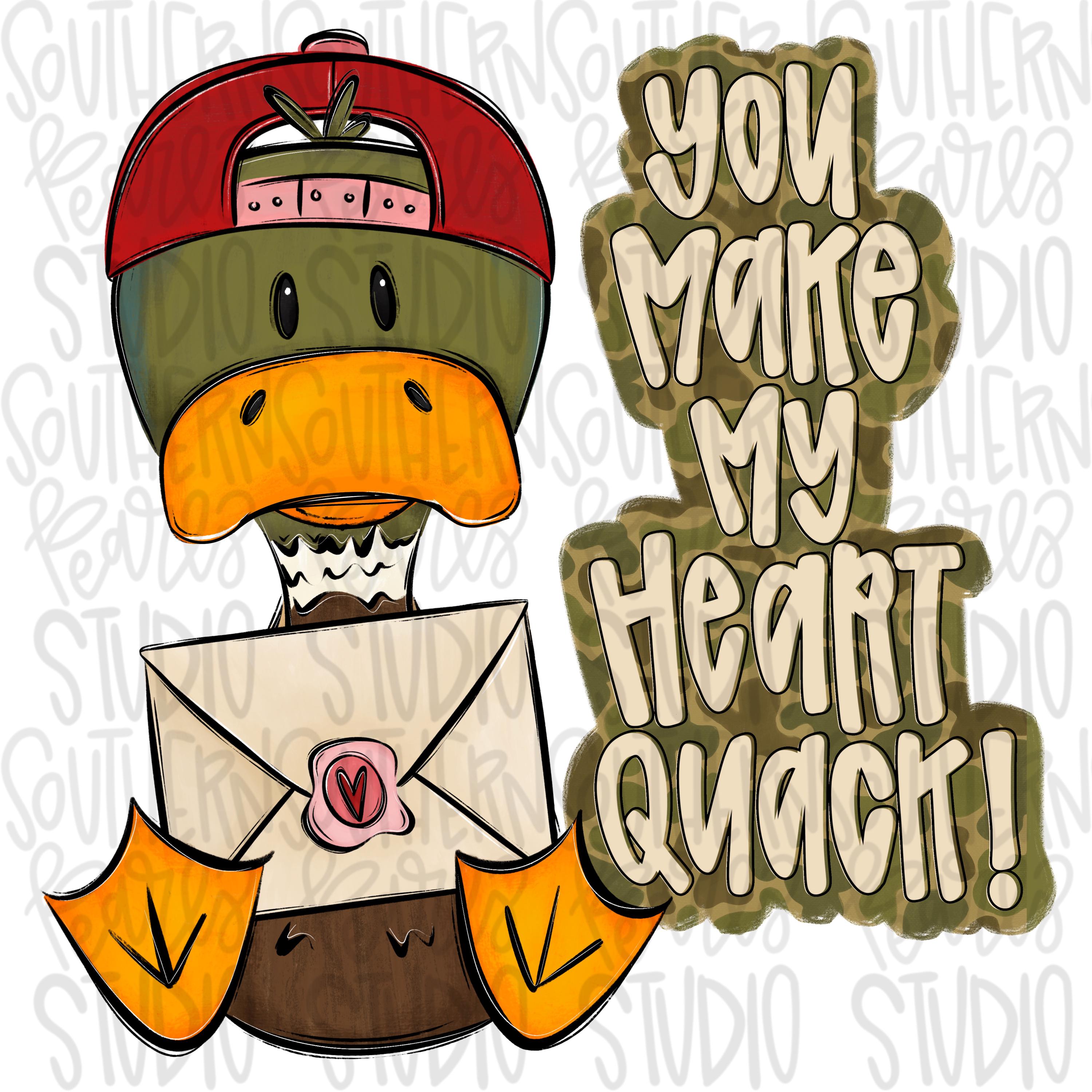 You make my heart quack boy Valentine duck holding letter | Sublimatio ...